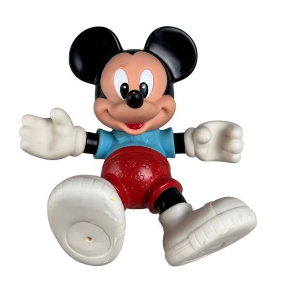Disney | Toys | Vintage Disney Mickey Mouse Plastic Figure Moveable ...